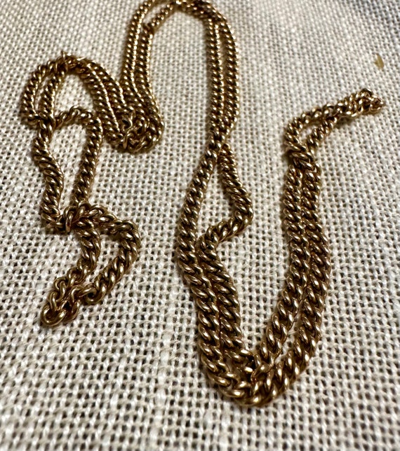 14k Antique curve link chain 24"-easy to wear basic c… - Gem