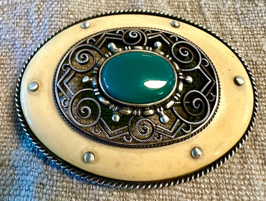 Deco Silver Incredible German Brooch-unique Design Beautiful Finishing ...