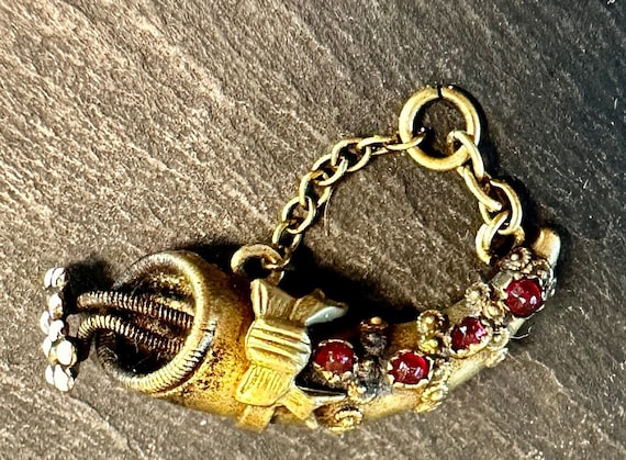 Rare Cornucopia Victorian charm-jeweled, enameled, lo… - Gem