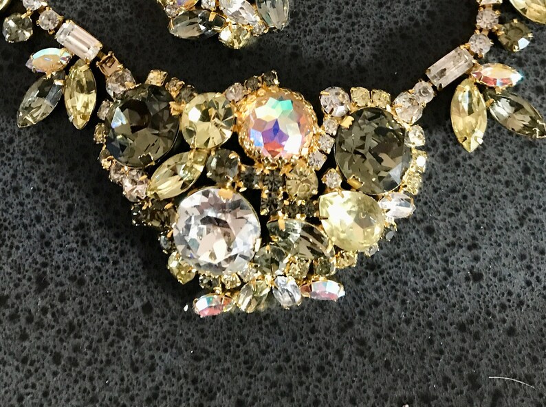 A Mid Ct Glamour Set Hobe-dazzling Vintage Glass Jeweled - Etsy