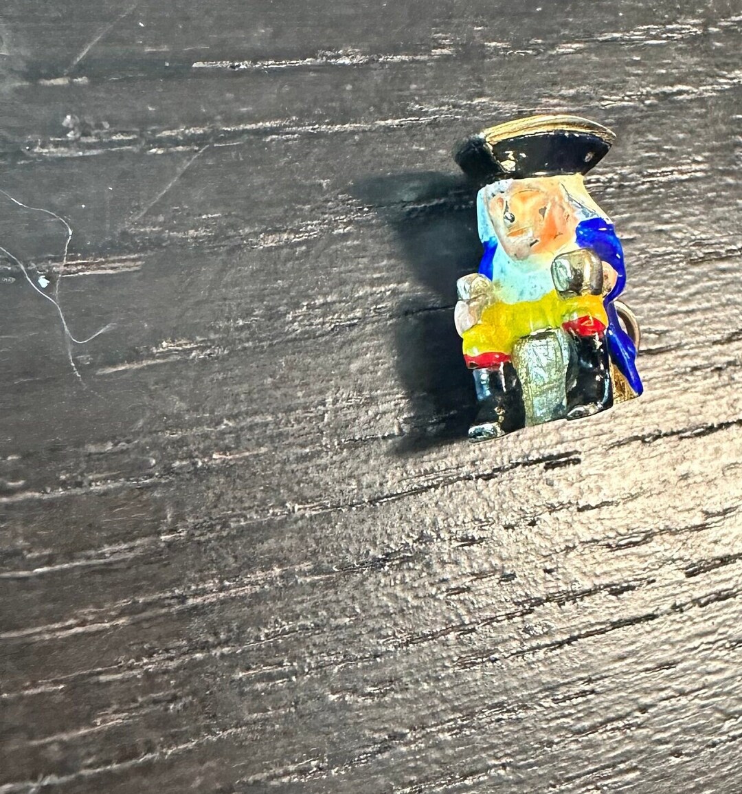 9 Ct Enameled Toby Mug Antique Solid Gold Charm Hey - Etsy