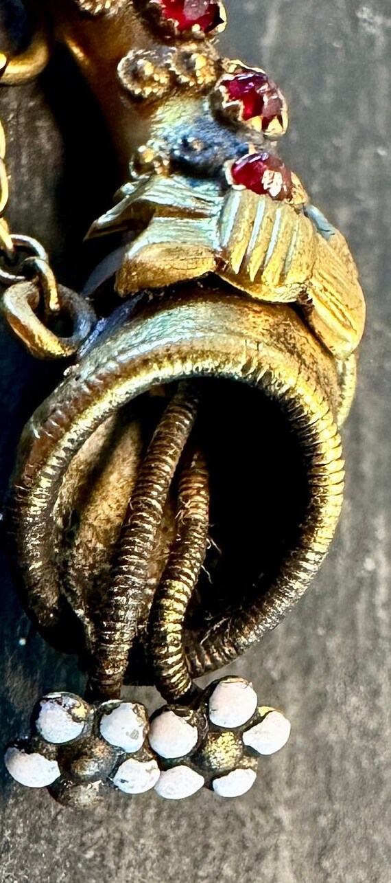 Rare Cornucopia Victorian charm-jeweled, enameled, lo… - Gem