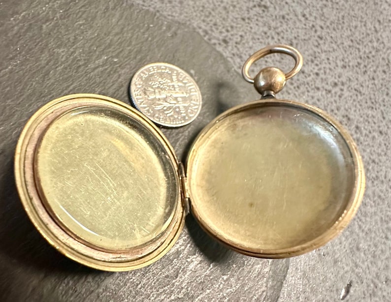 14k Victorian Large Locket, Engined Turned, No Monogram, Closes Tight ...