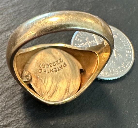 Rare 10K gold Signet ring with a hidden Locket-Mid Ce… - Gem