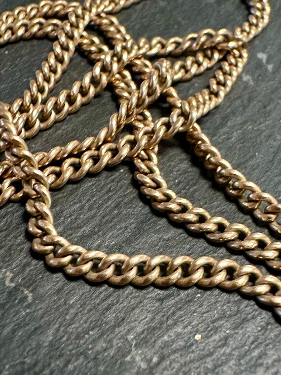 14k Antique curve link chain 24"-easy to wear basic c… - Gem