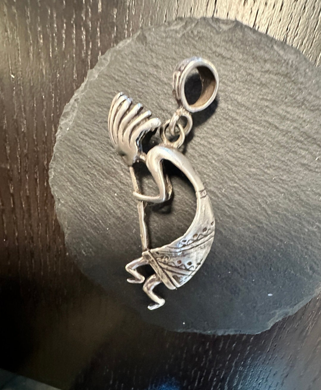 Large Hopi God Kokopelli Sterling Pendant With Substantial Large Bale ...