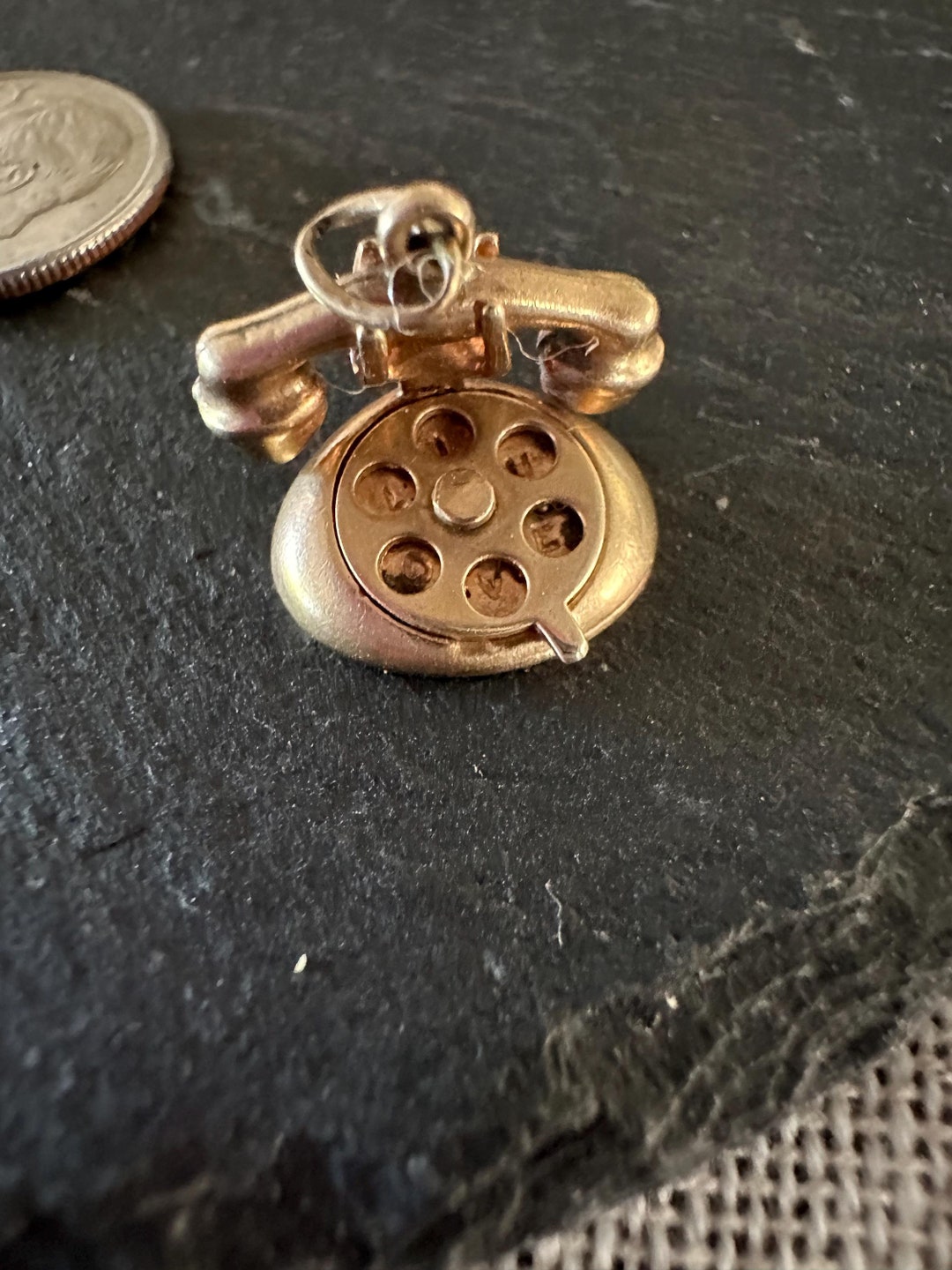 10k Charm-realistic Moveable Rotary Antique Telephone - Etsy