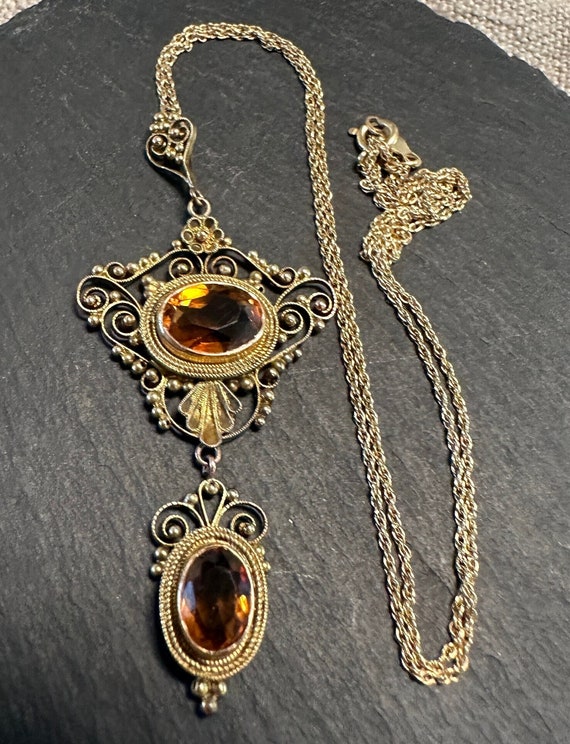 Antique Hand Wrought Italian 800 Silver & Natural Blu… - Gem