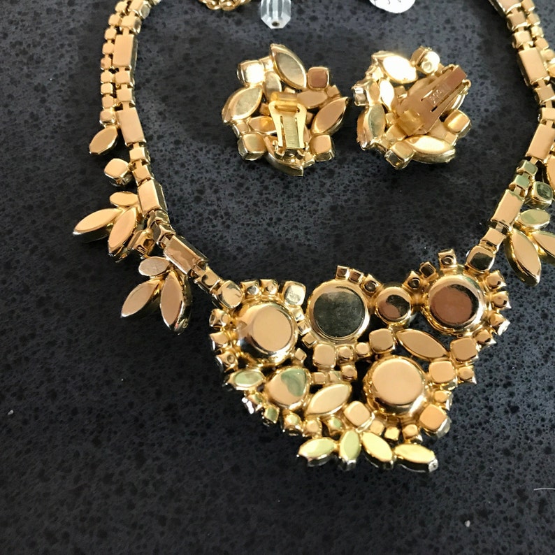 A Mid Ct Glamour Set Hobe-dazzling Vintage Glass Jeweled - Etsy