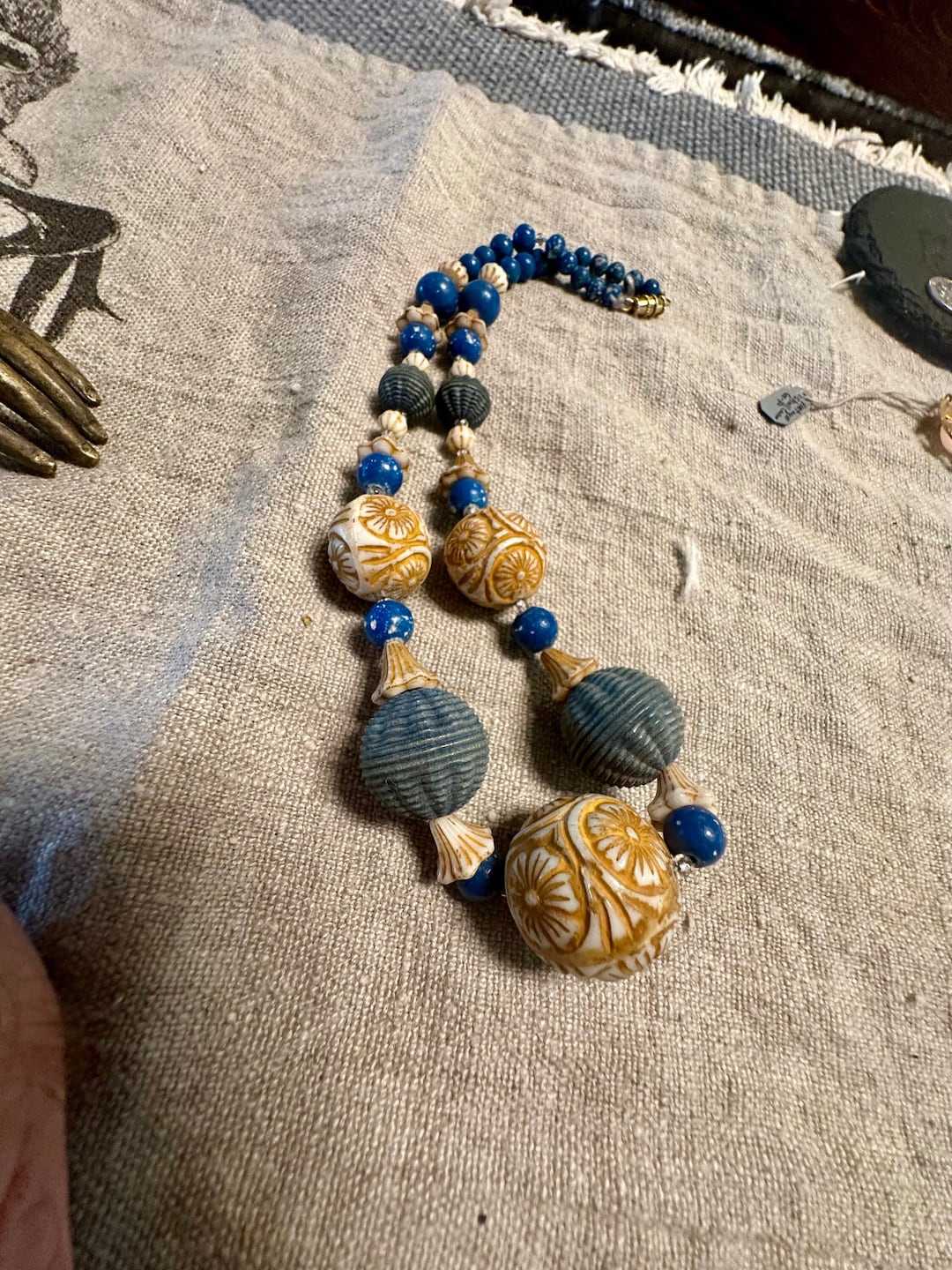 Czech Neiger Rare Bead Necklace-17.5" - Etsy