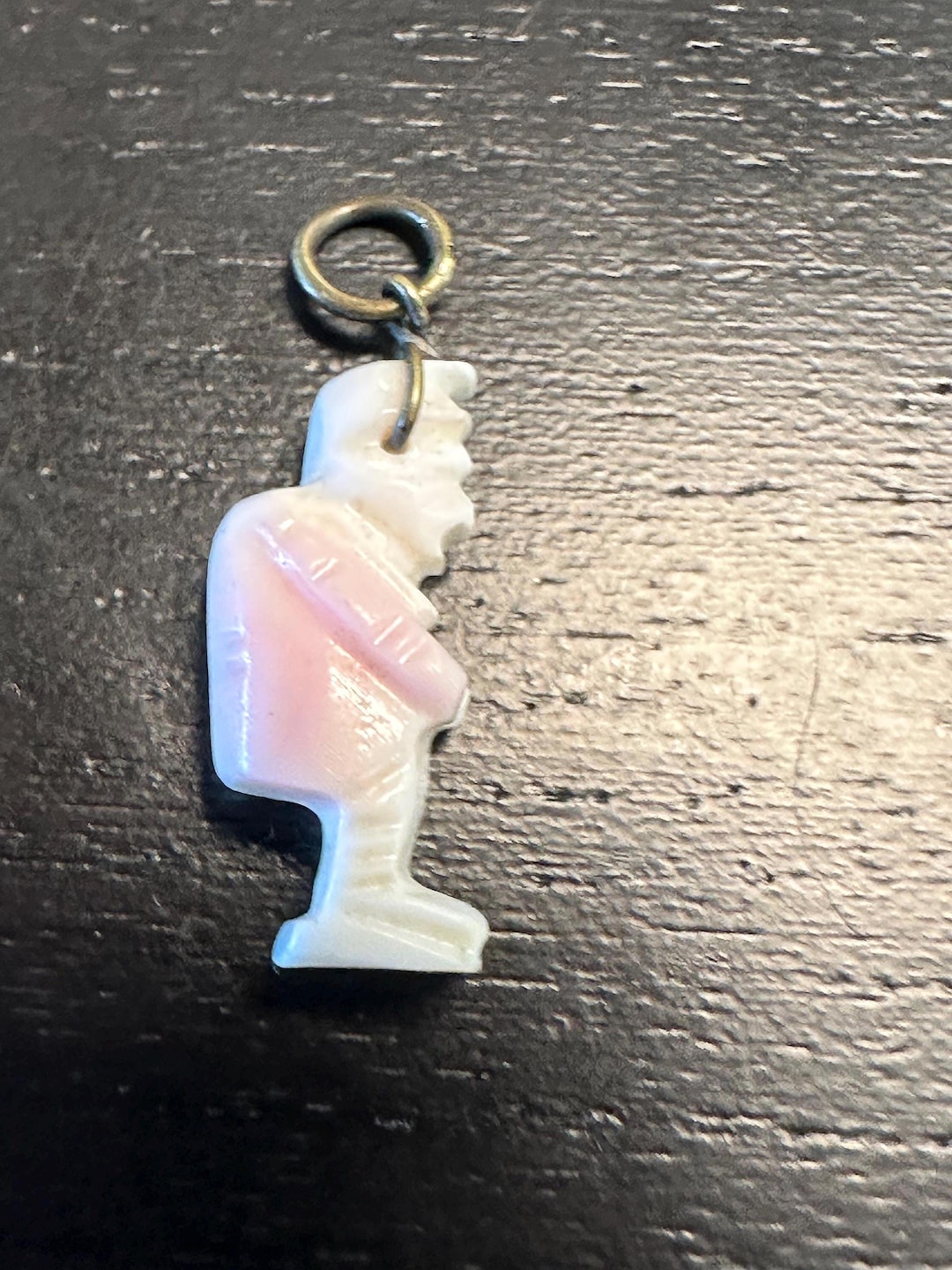 Punch Antique Charm-early Hand Carved Pink Shell Carving of Legendary ...