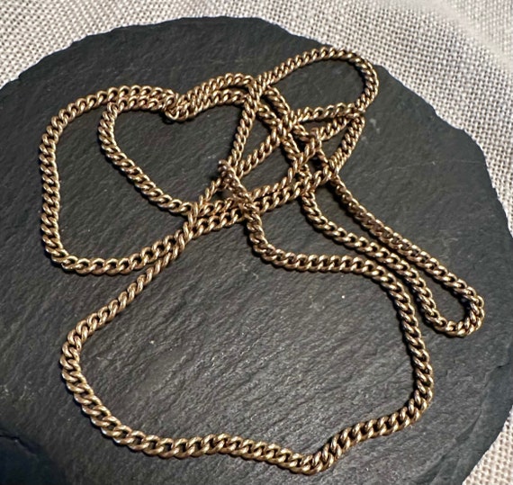 14k Antique curve link chain 24"-easy to wear basic c… - Gem