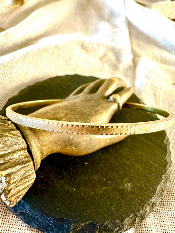 14k Bangle Edwardian engine turned engraving approx. … - Gem