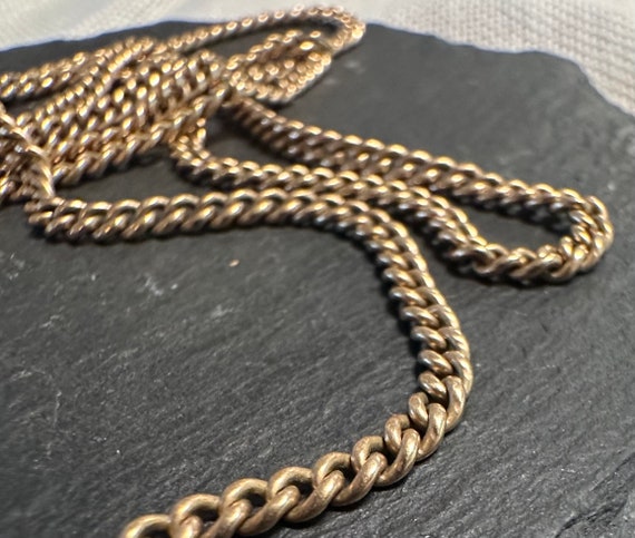 14k Antique curve link chain 24"-easy to wear basic c… - Gem