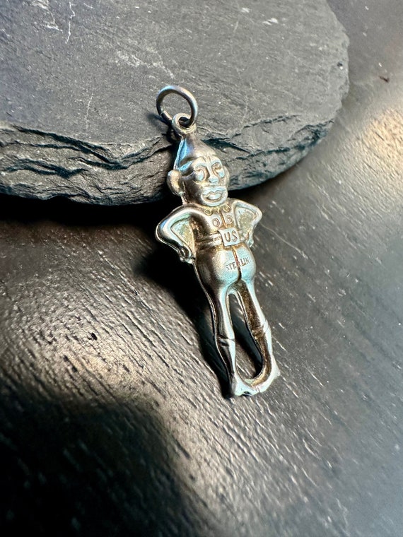 Sterling charm- early Elf,Leprechaun, gnome puffy ful… - Gem