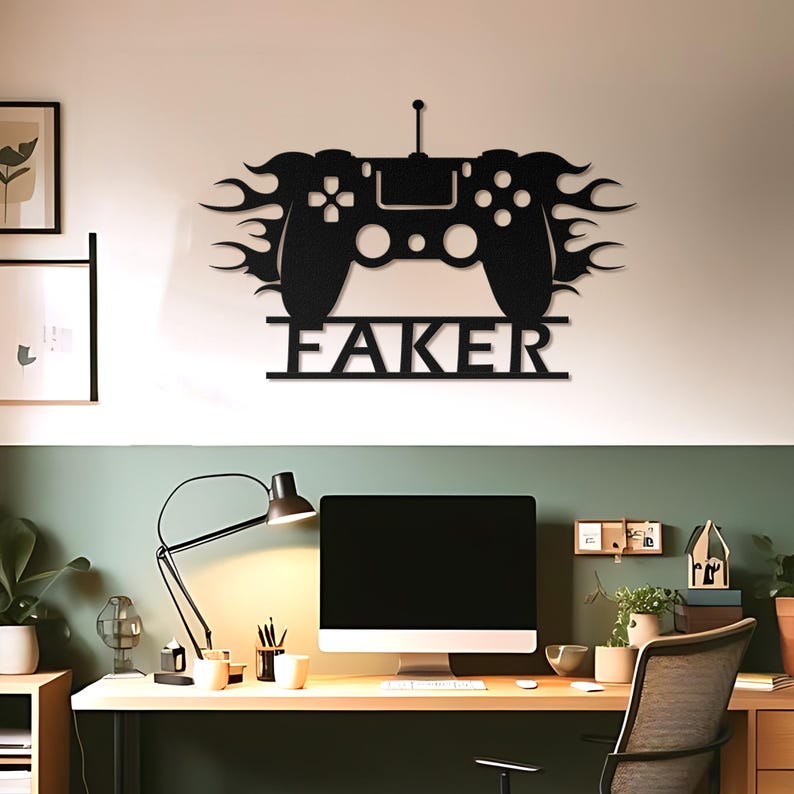 Custom Video Game Controller Metal Wall Art for Game Room - Etsy