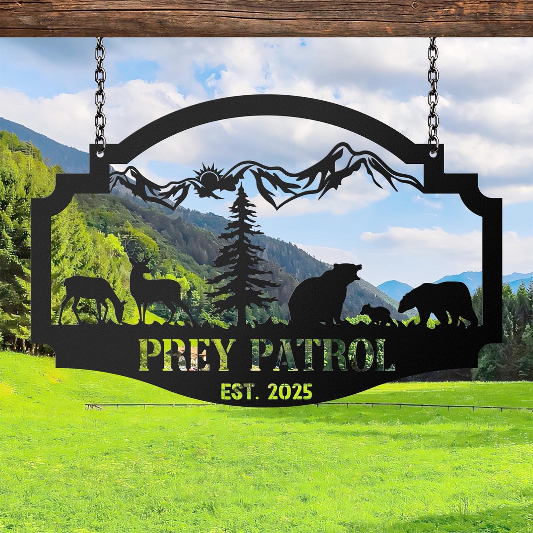 Personalized Wildlife Metal Sign, Custom Cabin/ranch/lodge Outdoor ...