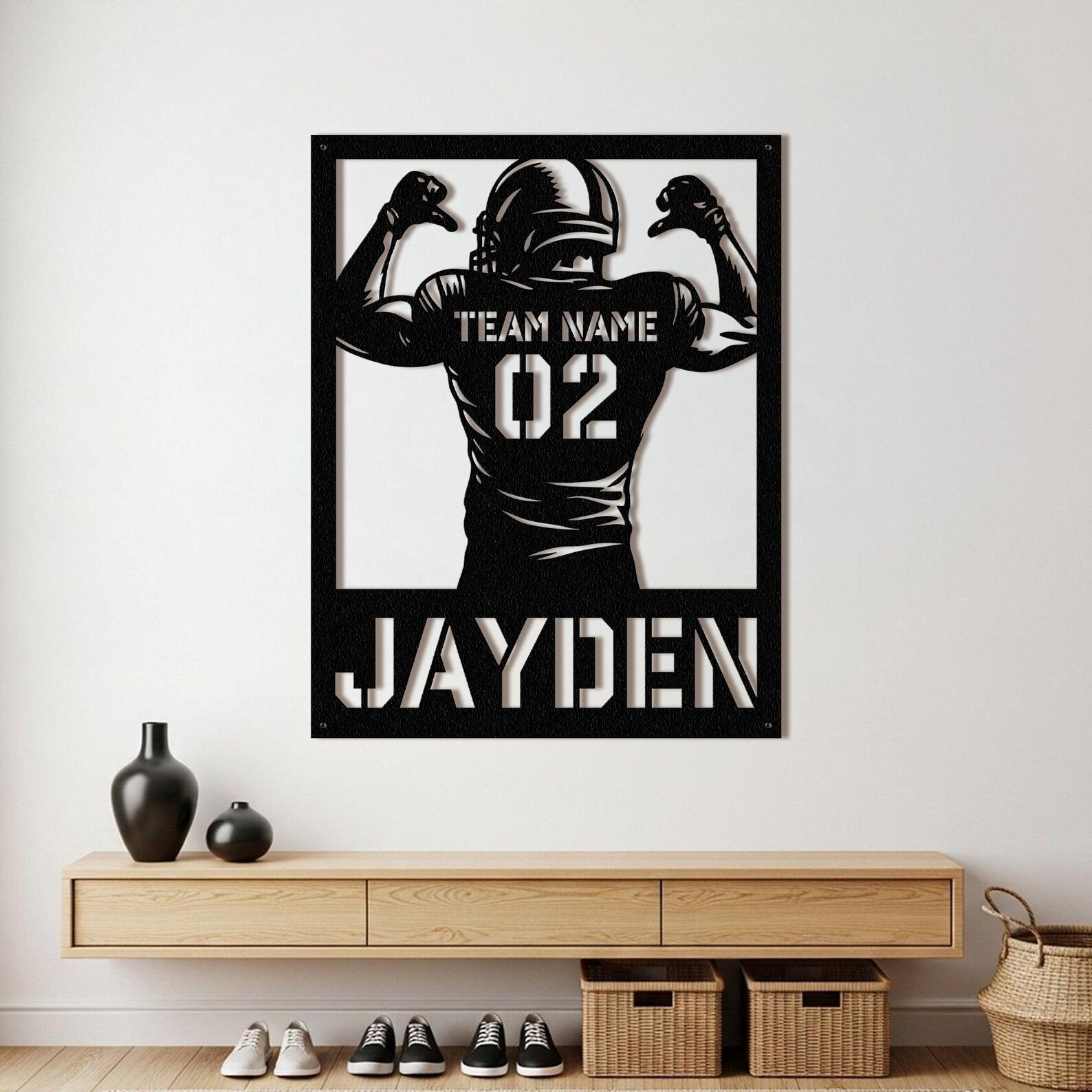 Personalized Football Sign - Football Player Gift, Personalized ...