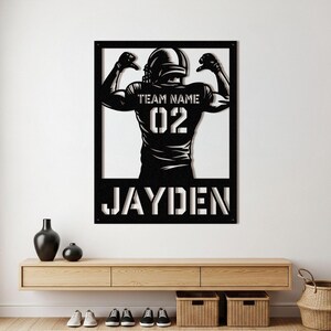 Personalized Football Sign - Football Player Gift, Personalized ...