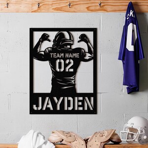 Personalized Football Sign - Football Player Gift, Personalized ...