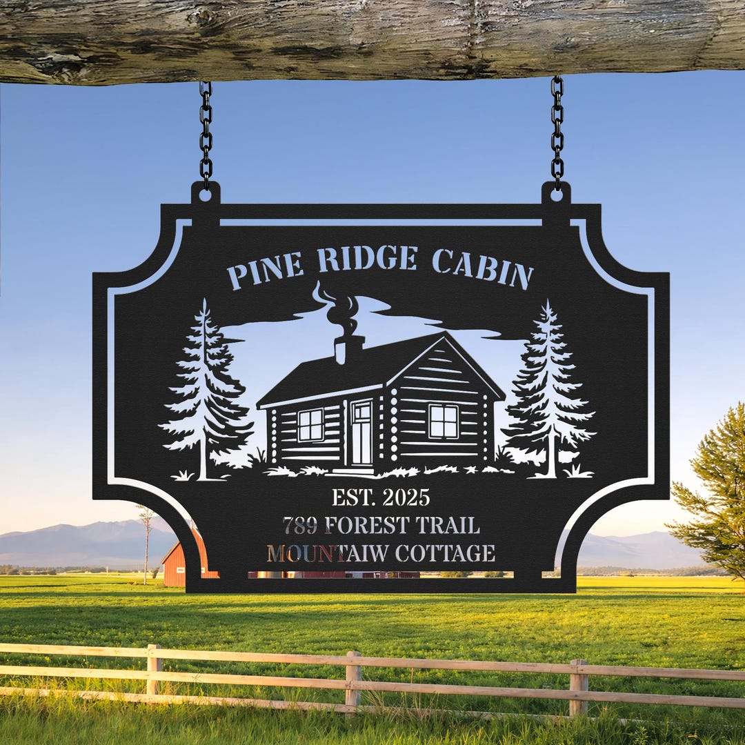 Personalized Lodge Sign – Custom Ranch Gate Metal Wall Art - Etsy