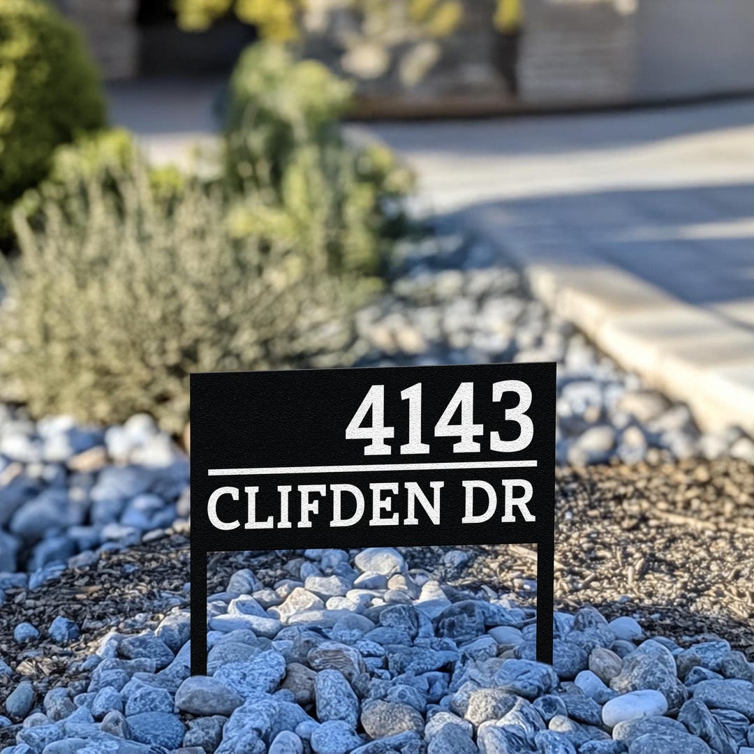 Custom Lawn Address Sign,metal House Numbers for Yard,personalized ...