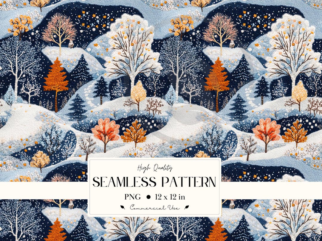 Winter Cozy Wool Wraps Pattern Seamless Pattern PNG – Embroidery Style ...
