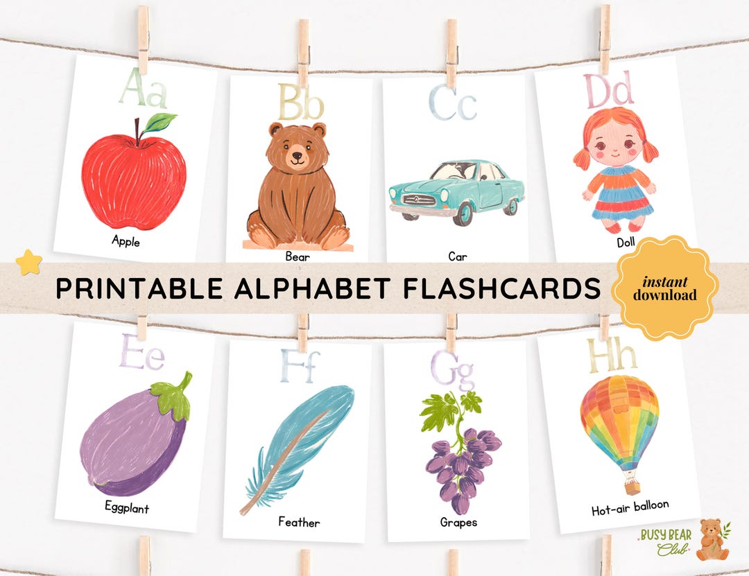 Printable Alphabet Flashcards for Kids | A-Z Cards | ABC Cards for ...