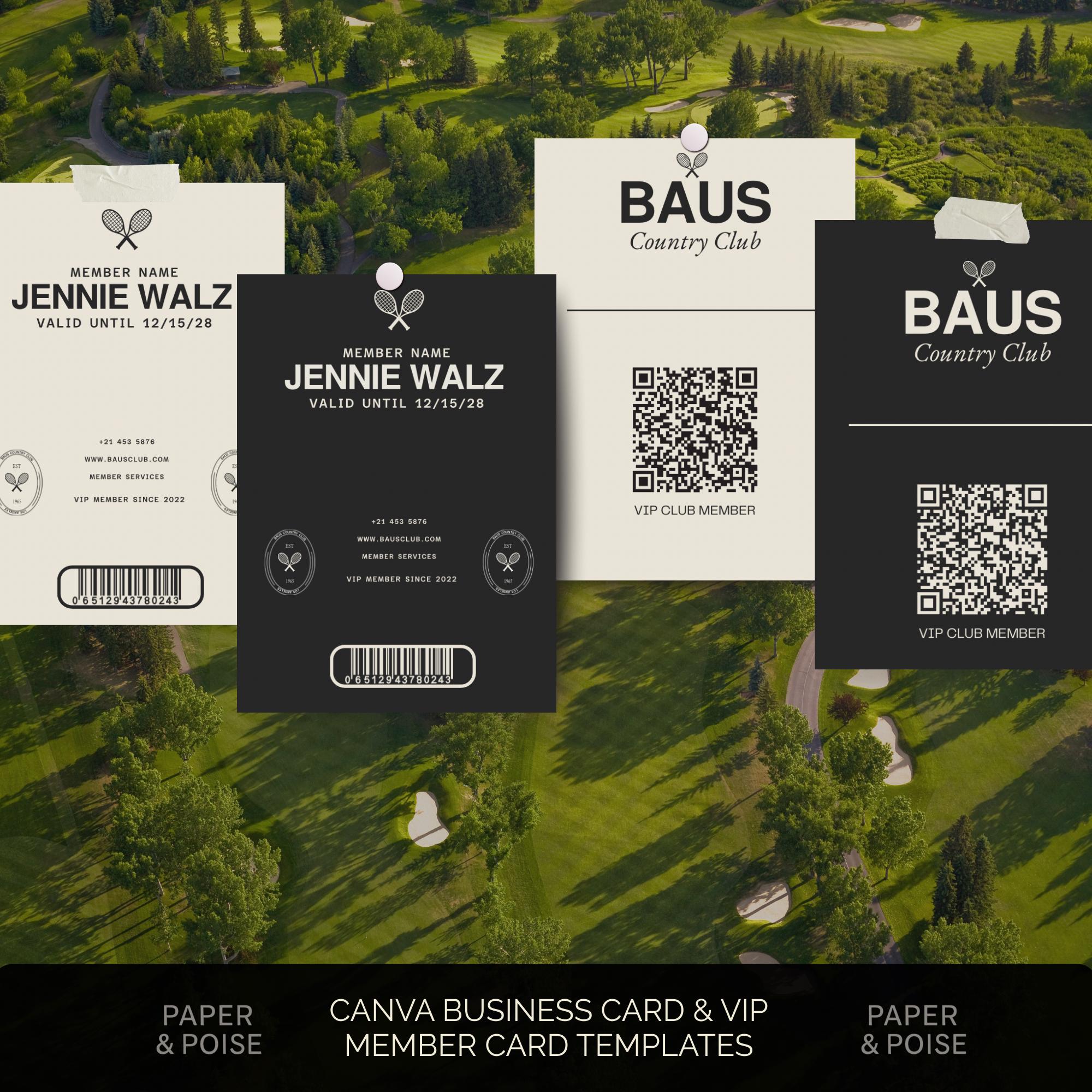 Luxury Business Card & VIP Member Card Templates | Canva Editable ...