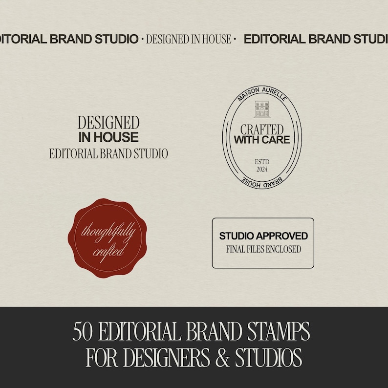 Luxury Brand Stamp Templates for Designers & Creative Businesses | 50 ...