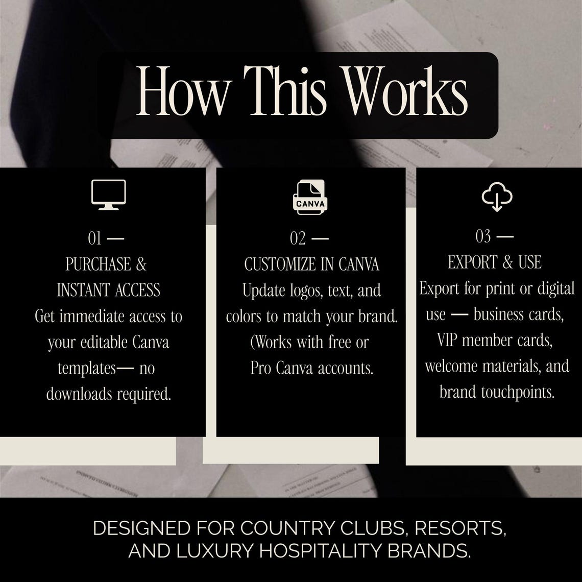 Luxury Business Card & VIP Member Card Templates | Canva Editable ...