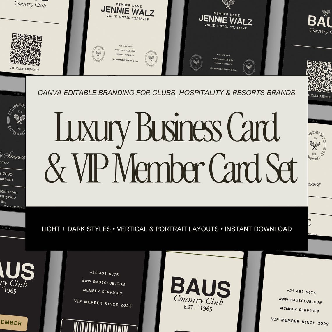 Luxury Business Card & VIP Member Card Templates | Canva Editable ...