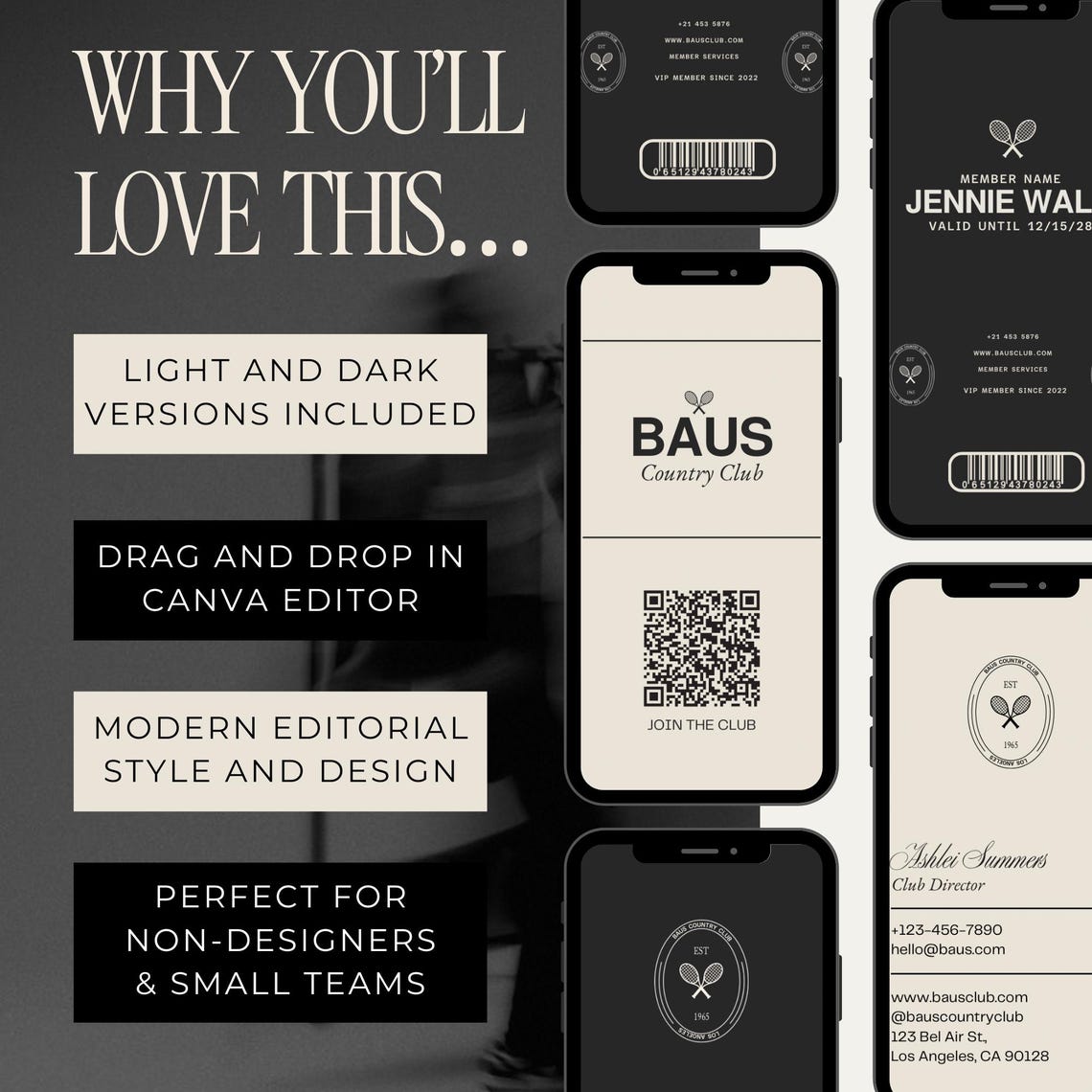 Luxury Business Card & VIP Member Card Templates | Canva Editable ...