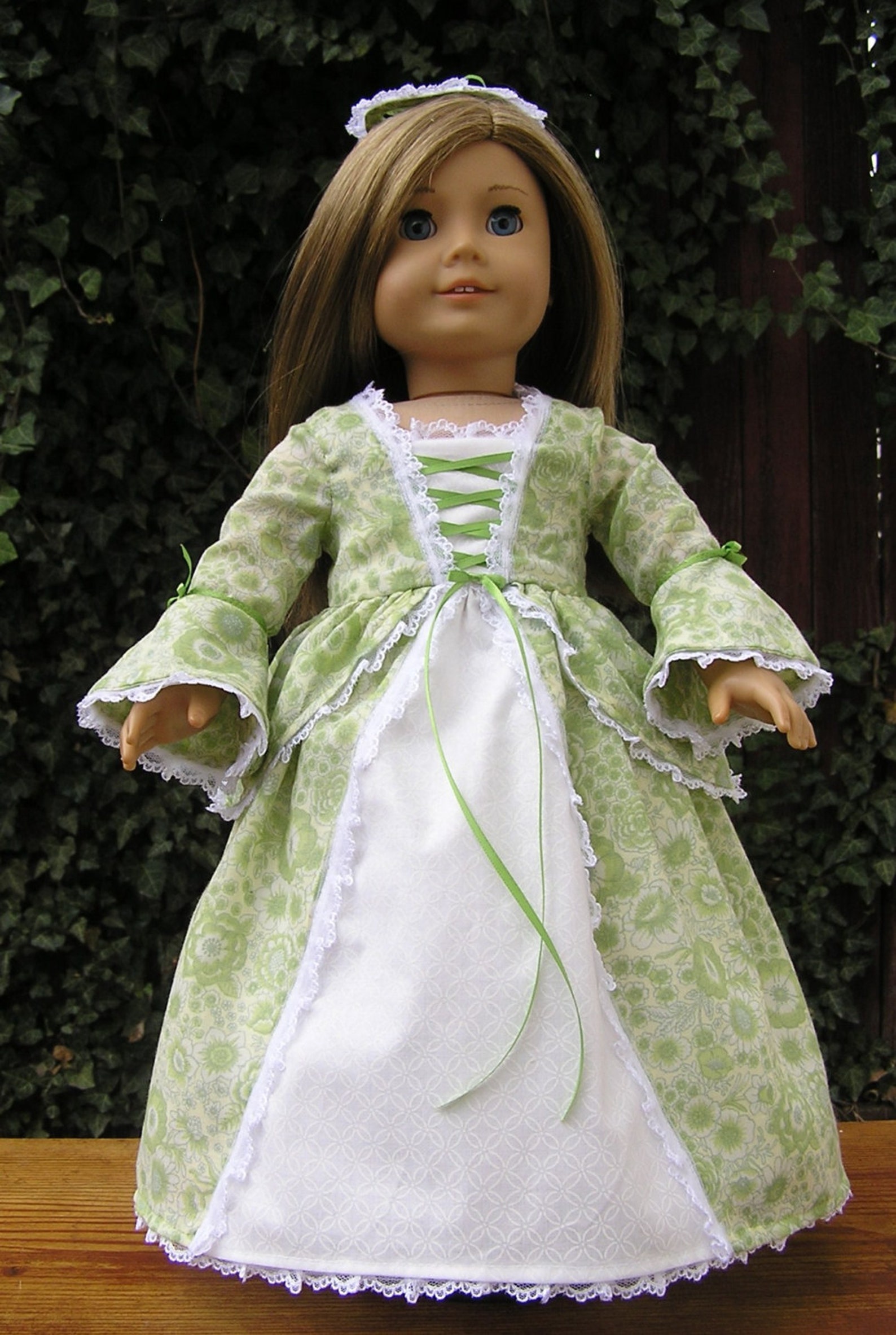 Colonial Evening Dress, Day Dress, Pinner Cap & Dust Bonnet Patterns ...