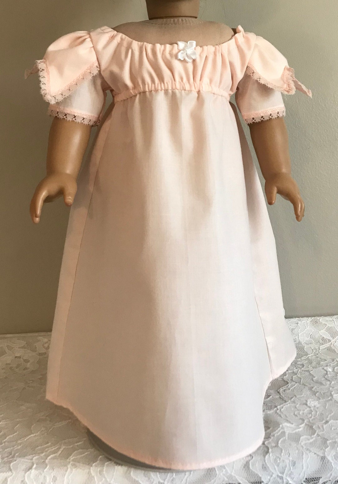 Regency Pastel Peach Drawstring Ball Gown for AG Caroline or 18 Inch ...