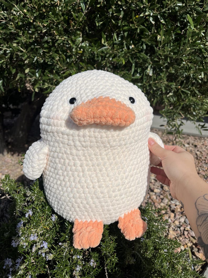 Handmade Jumbo Chubby Duck Plush – Amigurumi Stuffed Animal - Etsy
