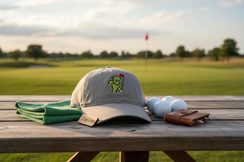 Grateful Dead Golf Hat Dancing Bear Masters Inspired Pacific Headwear ...