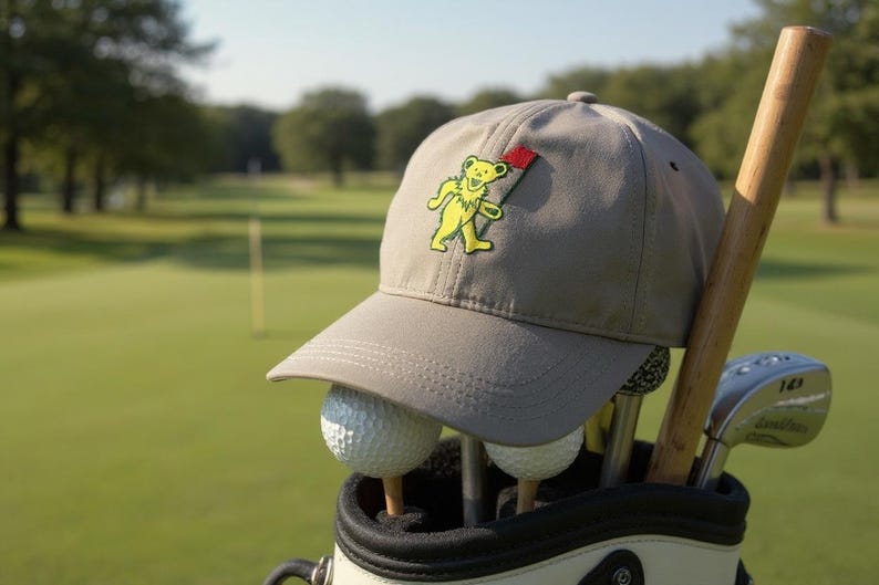 Grateful Dead Golf Hat Dancing Bear Masters Inspired Pacific Headwear ...