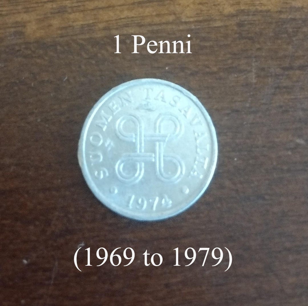 1 Penni Coin, Finland, 1974, Cold War - Etsy