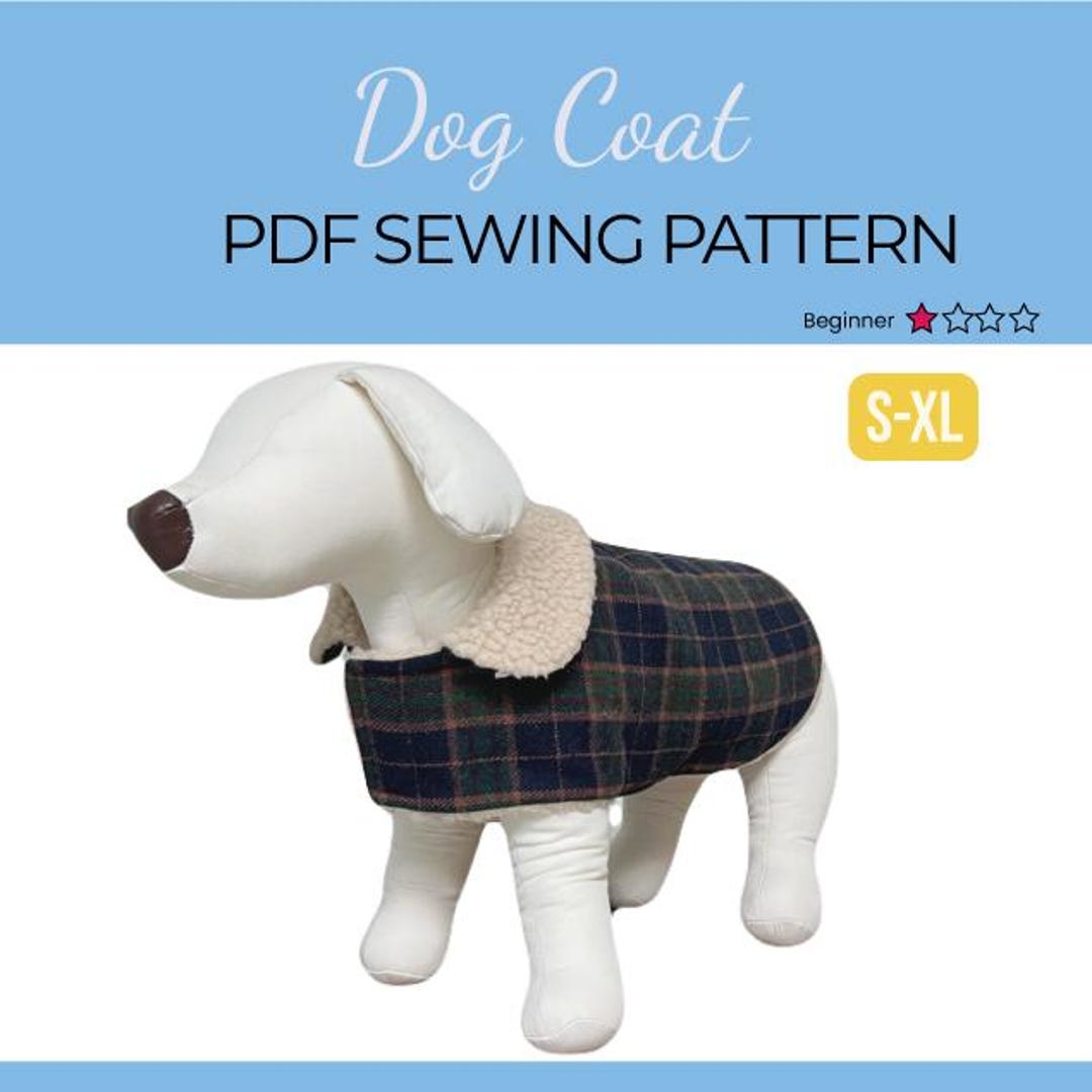 Winter Dog Coat Sewing Pattern – PDF Download | Easy DIY Dog Jacket ...