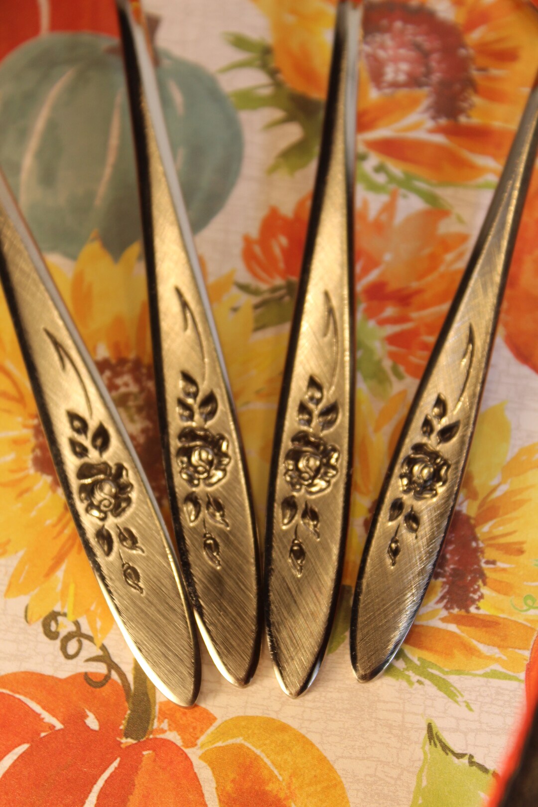 Rose Shadow MCM Flatware With Rose Pattern Replacement Flatware ...