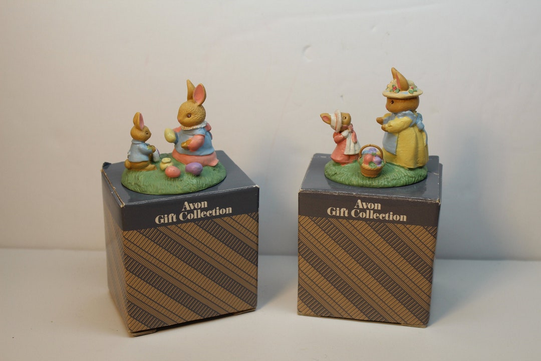 Avon Easter Figurine in Original Box Easter Figurine Easter Bunny - Etsy