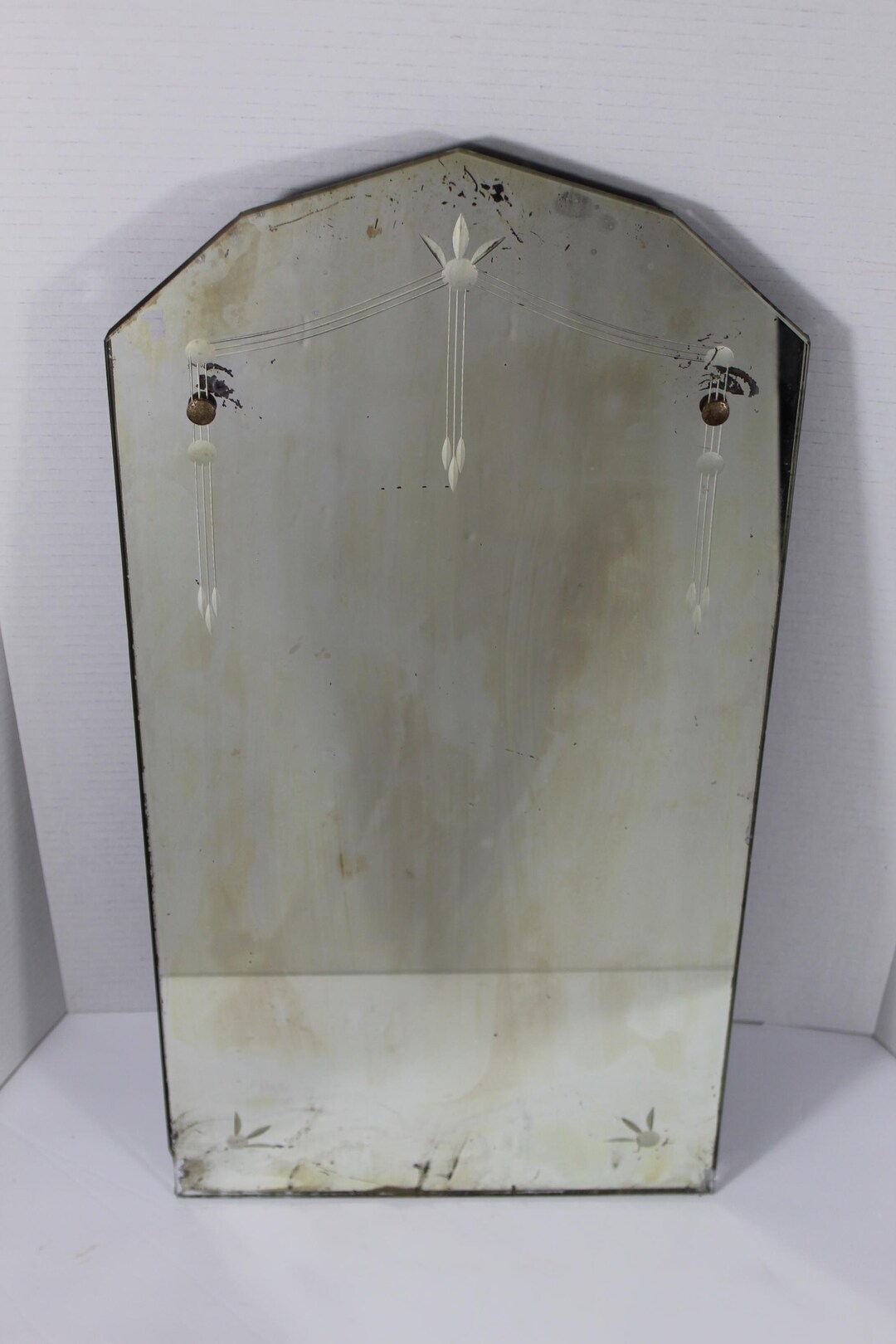 Antique Mirror Etched Glass Mirror Vintage Mirror - Etsy