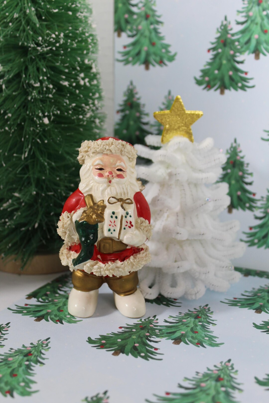 Vintage Santa Figurine 1960's Christmas St Nick Santa Claus - Etsy