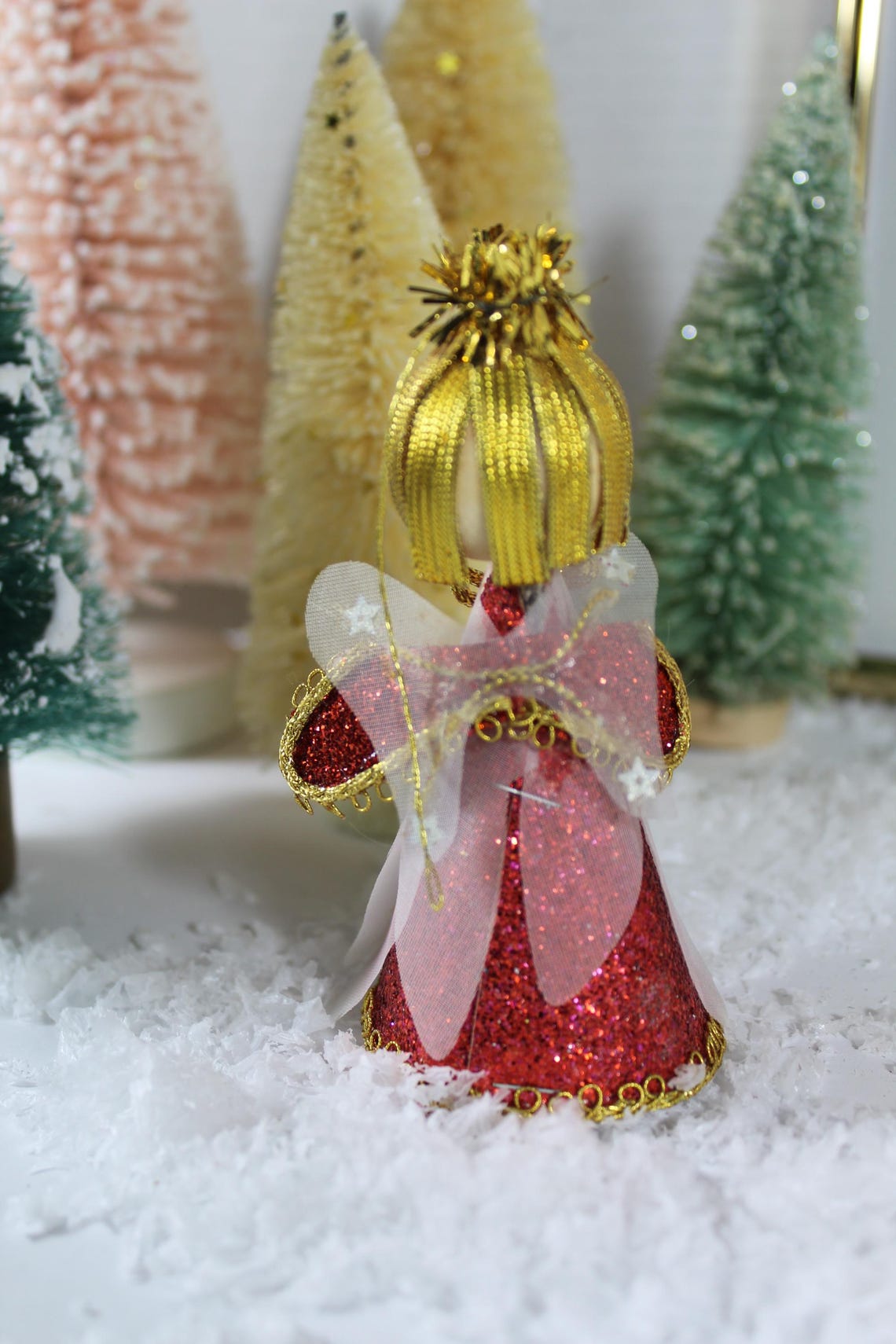 Vintage Angels Set of Two Cone Angels Mid Century Christmas Collectible ...