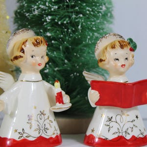 Napco Angel Bell Figurines Angel With Candle Angel With Song Book ...