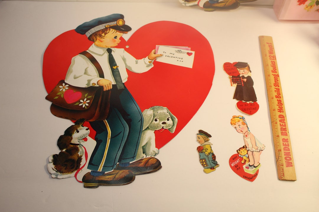 Die Cut Valentine Display Mailman Valentines Day Display Large Mail Man ...