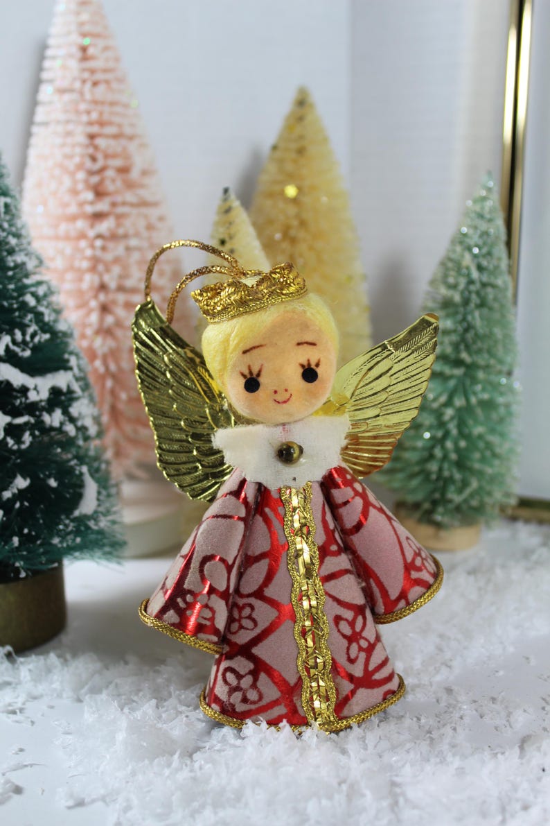Vintage Angels Set of Two Cone Angels Mid Century Christmas Collectible ...