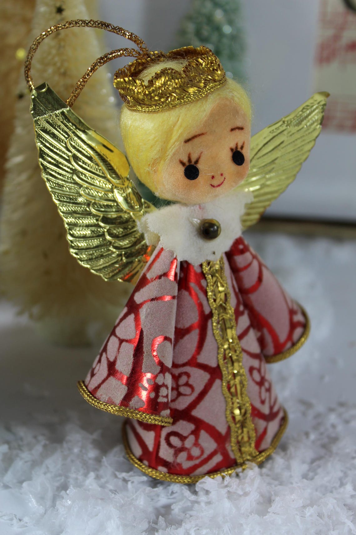 Vintage Angels Set of Two Cone Angels Mid Century Christmas Collectible ...
