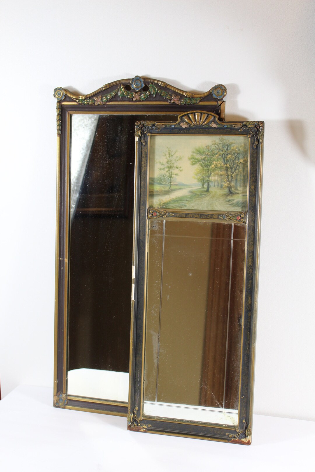 Antique Mirror Wall Mirror Picture and Mirror Landscape - Etsy